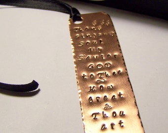 Robert Browning Bookmark Patina Stamped Hammered Copper Gold - Etsy