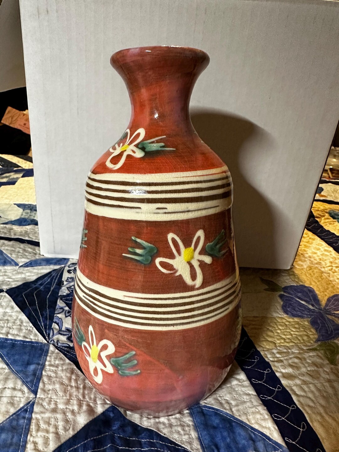 Hand Painted and Hand Finished Pottery Vase From Earthworks Pottery ...