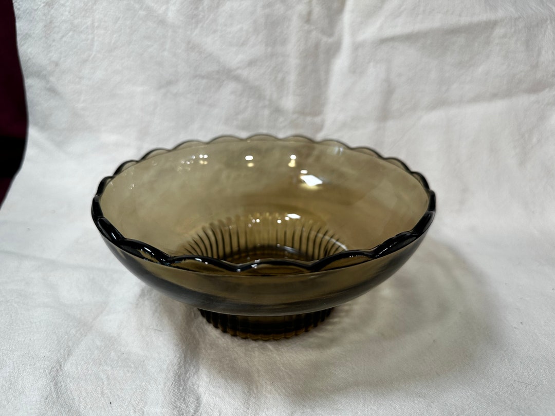 Vintage E.O. Brody Co. Cleveland Ohio 1950s Smoke Glass Bowl Dish ...