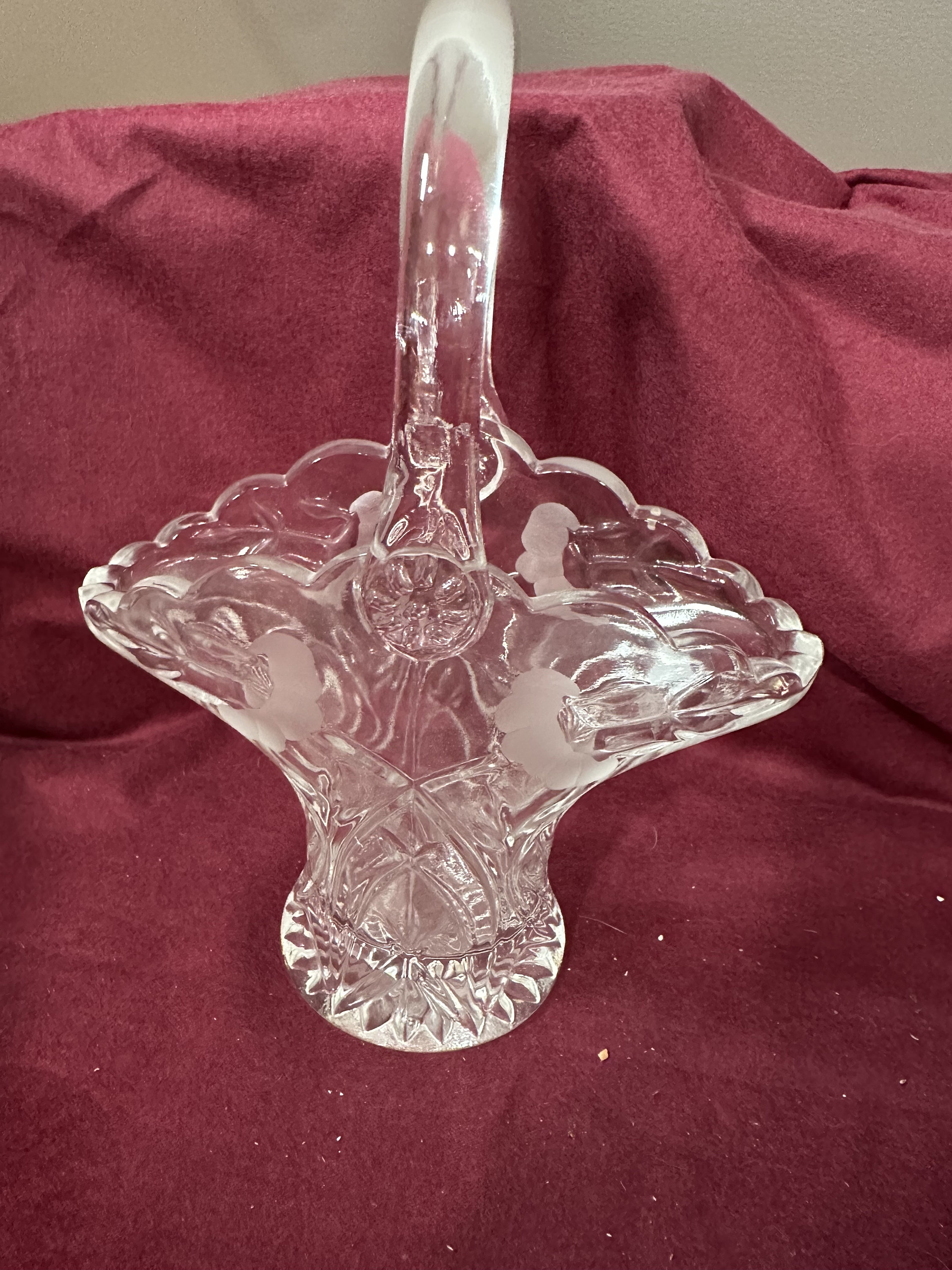 Princess House Flower Basket Cut Crystal Vase Vintage Heavy - Etsy