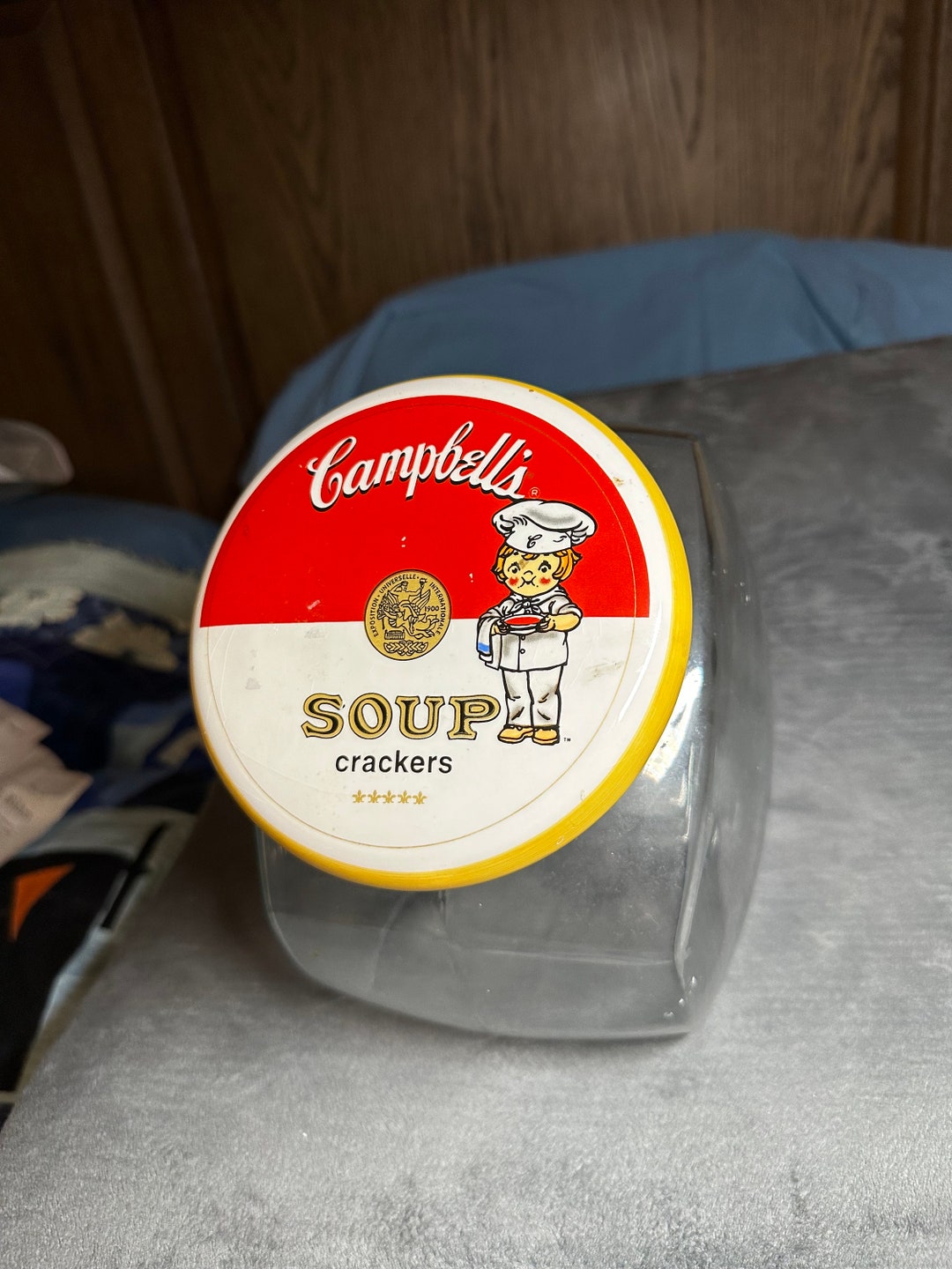 Vintage Anchor Hocking Campbells Cracker Jar - Etsy