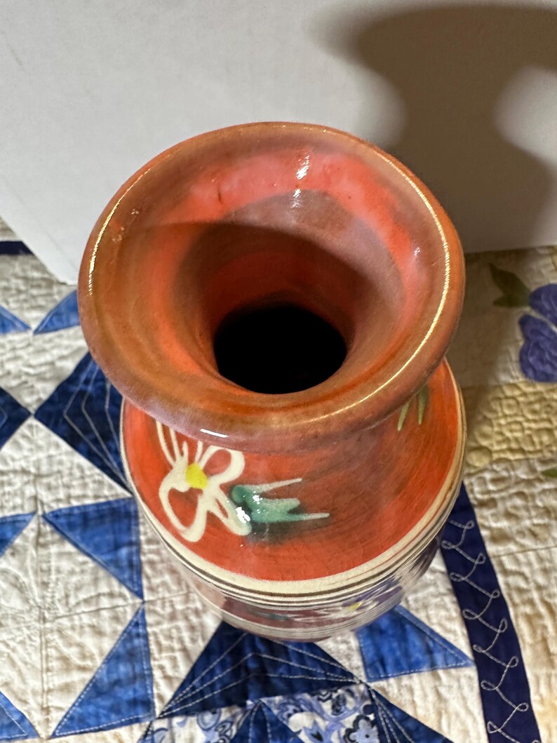 Hand Painted and Hand Finished Pottery Vase From Earthworks Pottery ...