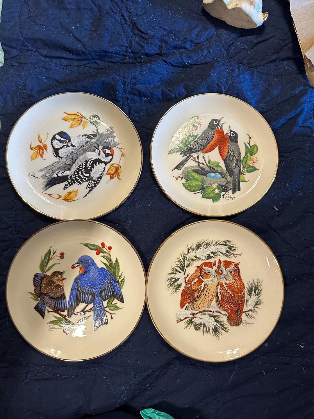 Collector Plates by Gunther Granget's 1978 Four Seasons Series ALL FOUR ...