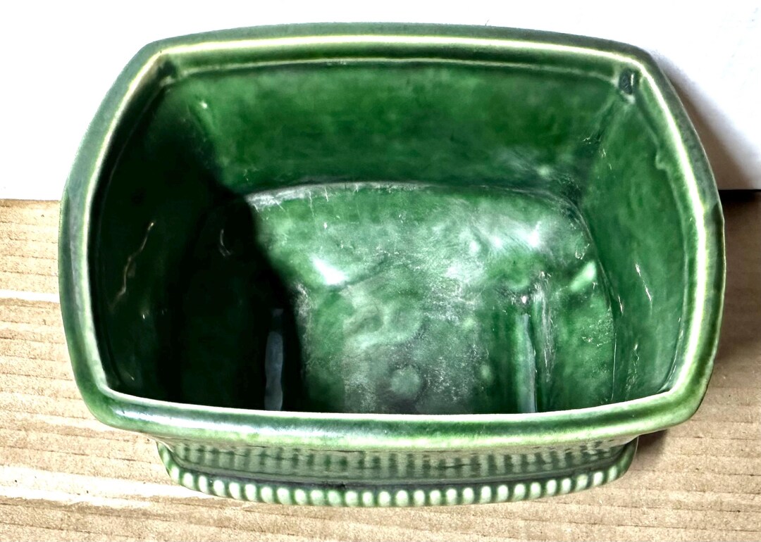 Vintage Deep Forest Green Mccoy Planter. Scroll Feet - Etsy