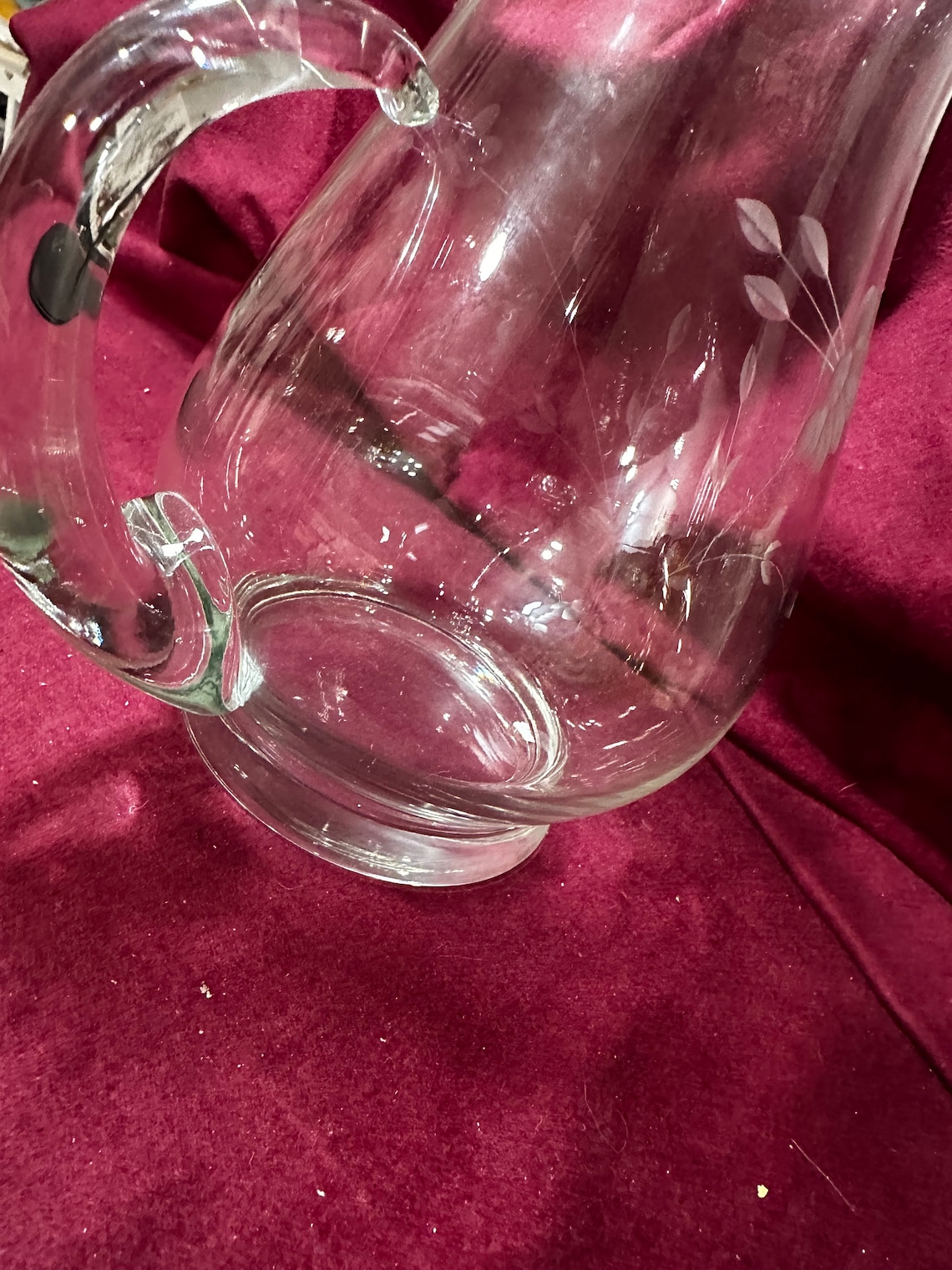 Princess House Crystal Large 10 Juice Pitcher Vintage Heritage Pattern ...