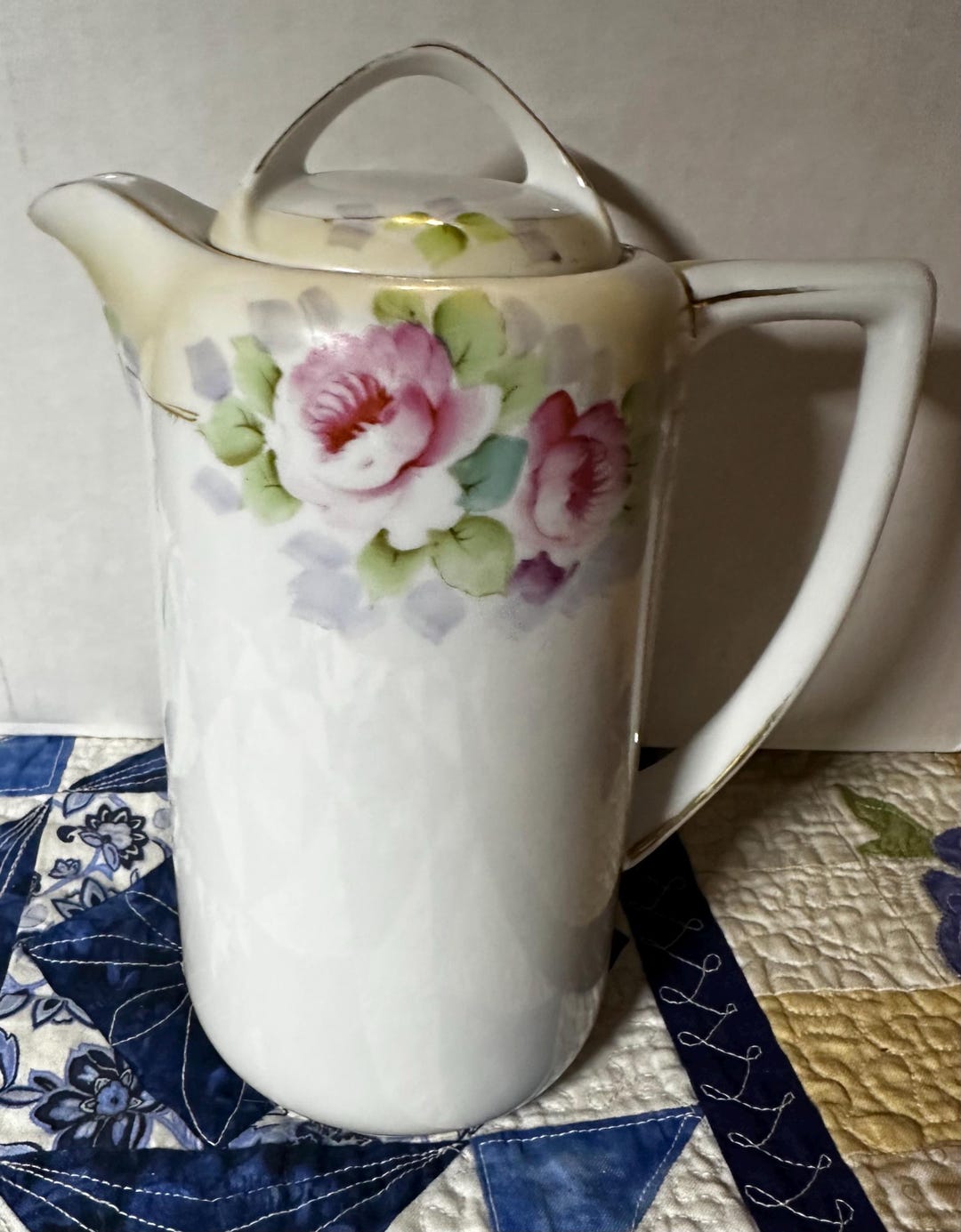 Hand Painted Noritake Coffee Pot. 8. Good Condition With Some Wear on ...