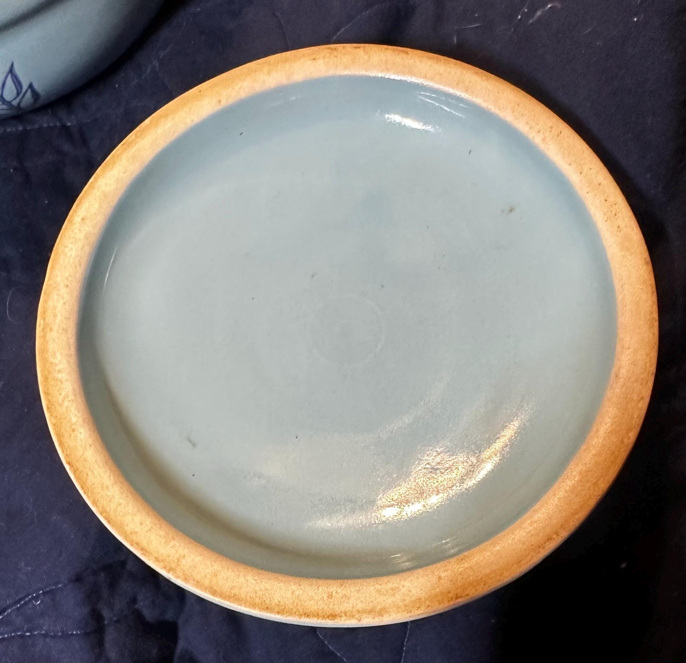 Vintage Cronin Pottery Bake Oven Blue Tulip Lidded Casserole Dish With ...