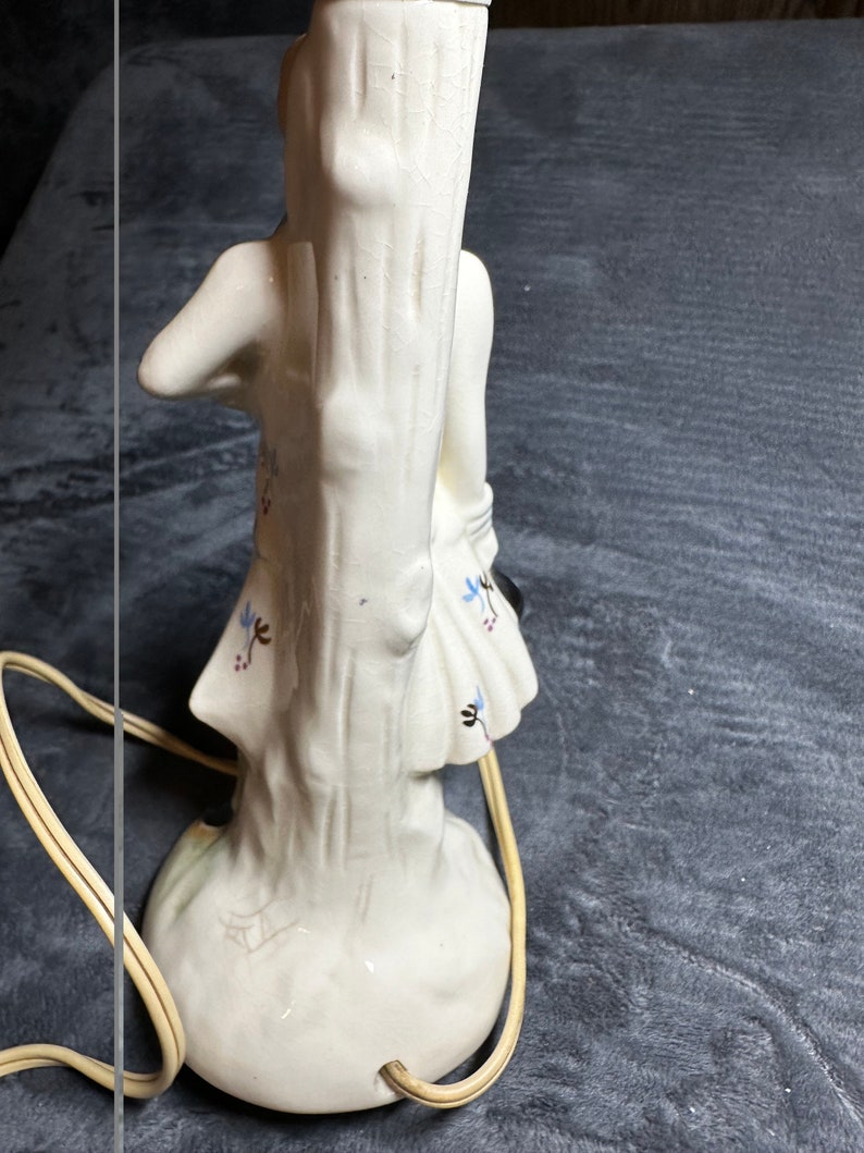 Vintage Porcelain Male Figurine Lamp. Works - Etsy