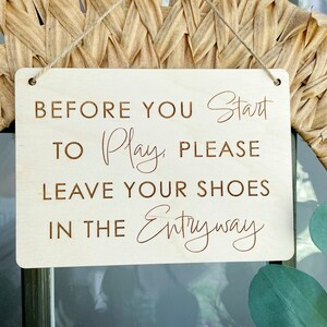 Leave Shoes at Entryway / No Shoes Sign / Shoes at Door Entryway Sign ...
