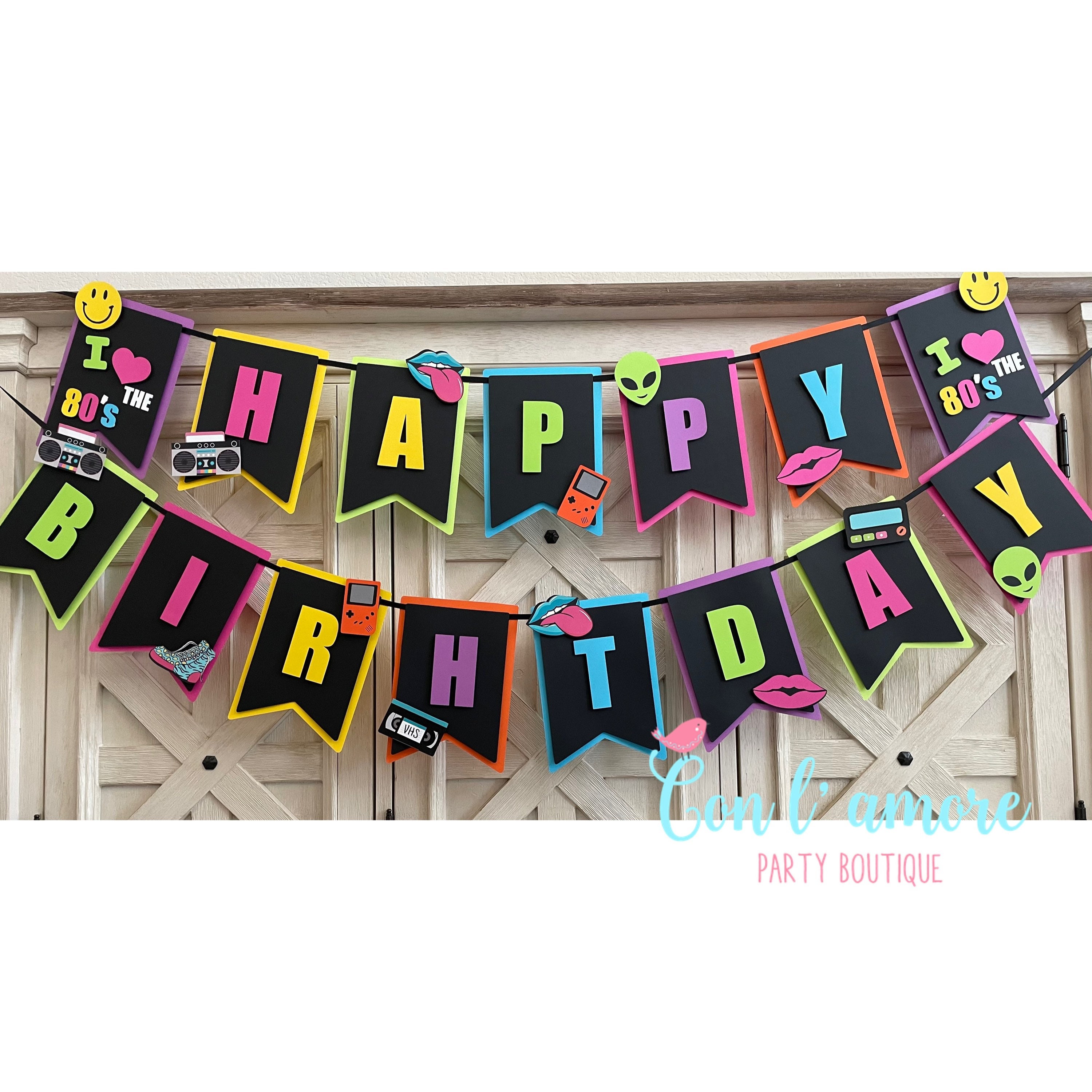 Paper & Party Supplies Party Supplies Decorations- 80s Themed Banner ...