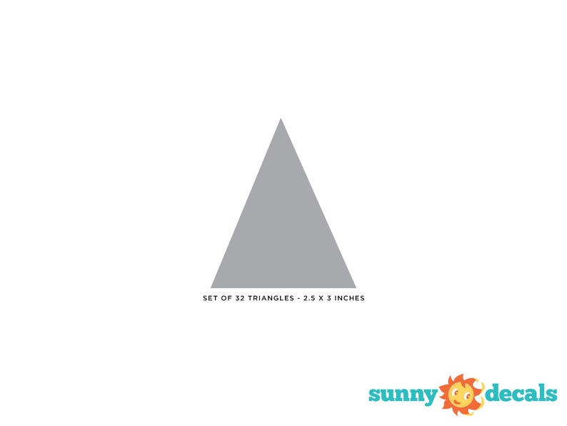 Triangle Fabric Wall Decals Set of 32 Triangles Custom - Etsy