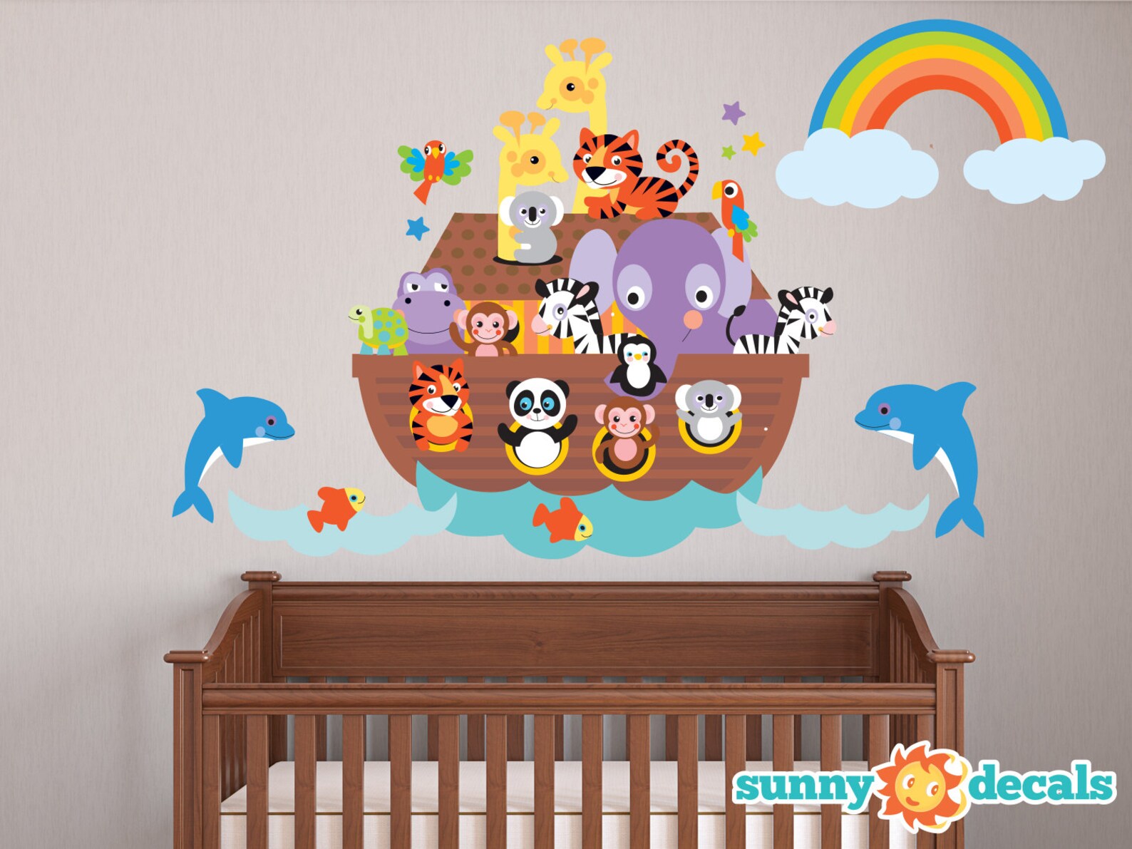 Noah's Ark Fabric Wall Decal: Nursery Decor - Etsy