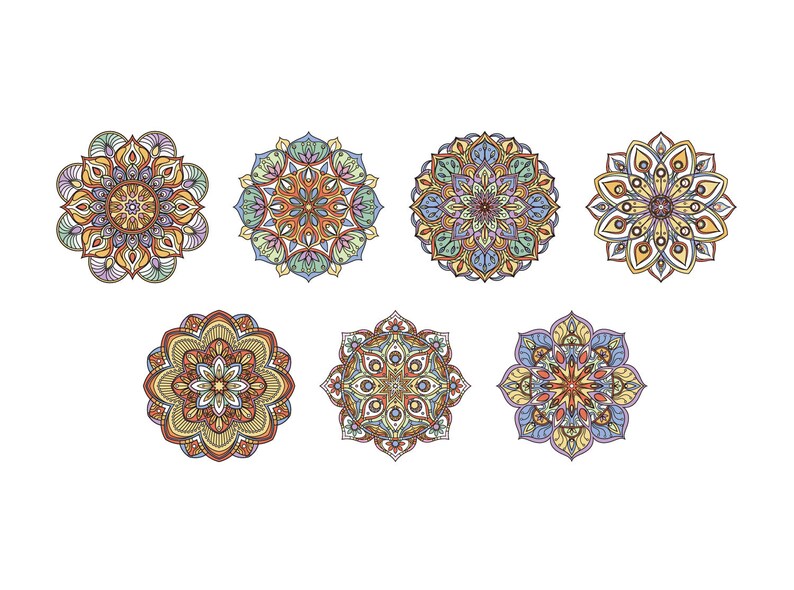 Mandala Set of 7 - Etsy