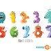 Monster Numbers Fabric Wall Decals, Colorful Numbers From 0 to 9 ...