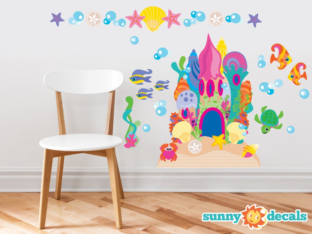 Sand Castle Fabric Wall Decals: Under the Sea Nursery Decor - Etsy