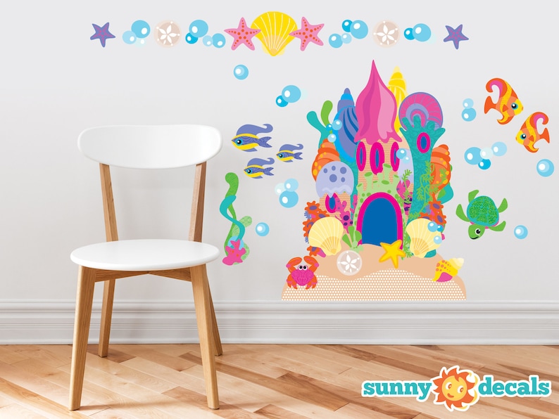 Sand Castle Fabric Wall Decals: Under the Sea Nursery Decor - Etsy