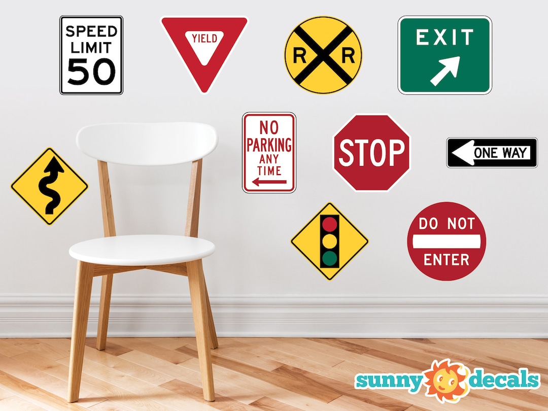 Street Signs Fabric Wall Decals: Kids Room Decor - Etsy
