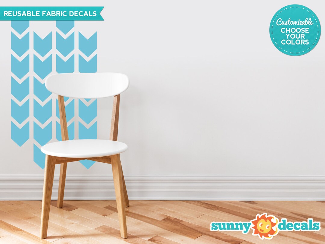 Chevron Arrows Fabric Wall Decals - Set of 26 Chevron Pattern Decals ...