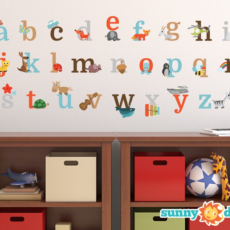 Alphabet Wall Decals - Etsy