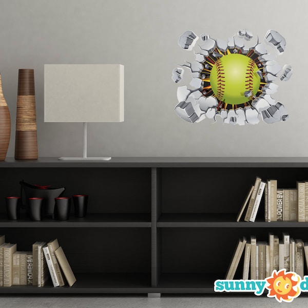 Softball Wall Decal - Etsy