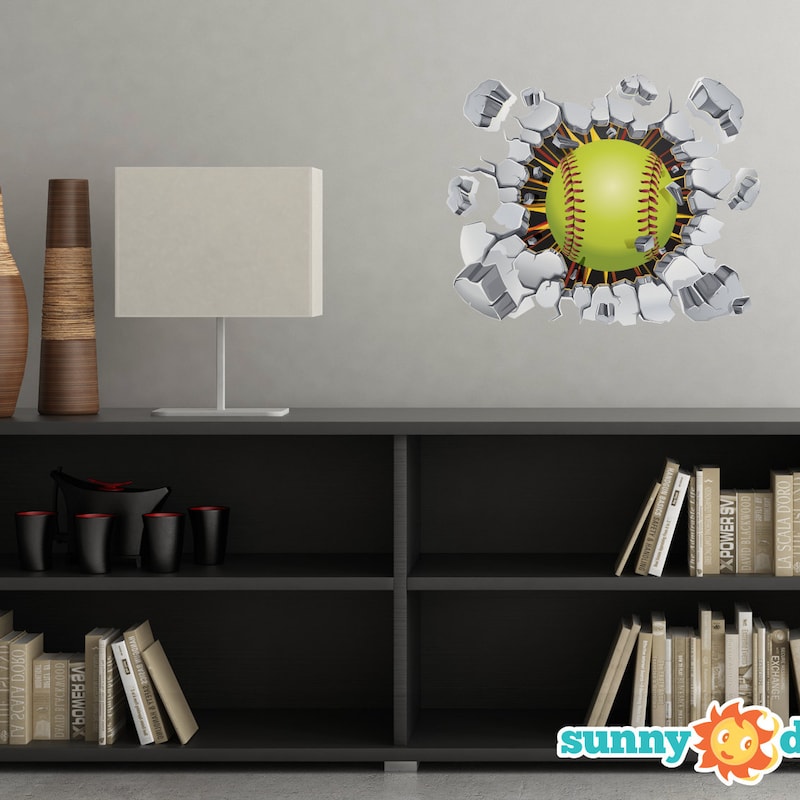 Softball Wall Decal - Etsy