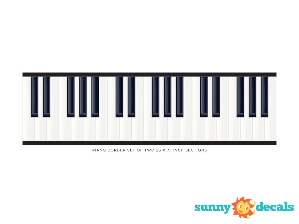 Piano Wall Border Fabric Wall Decal Set of Two 25 X - Etsy