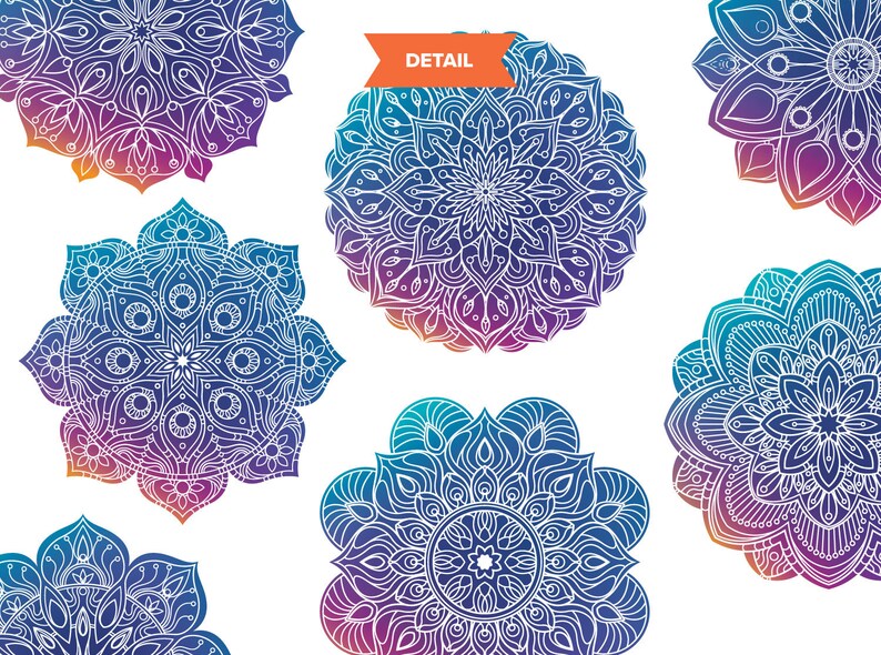 Mandala Set of 7 - Etsy