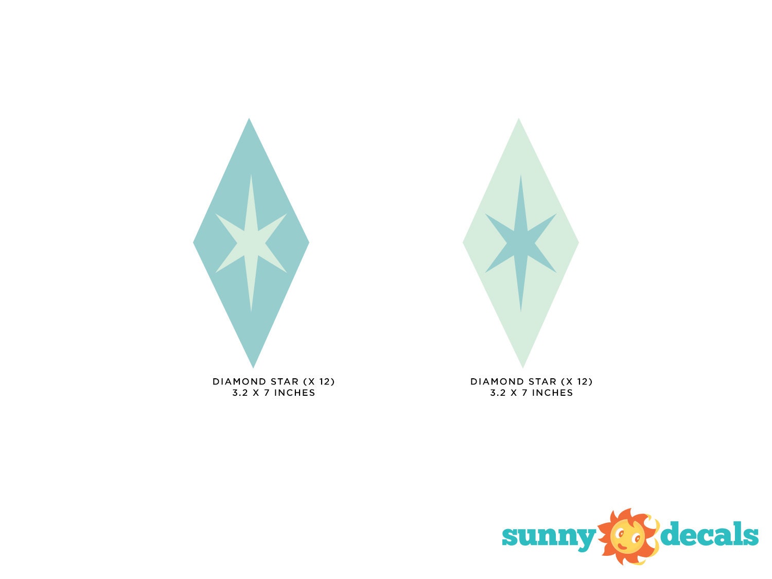 Diamond and Stars Fabric Wall Decals Set of 24 Diamond and | Etsy