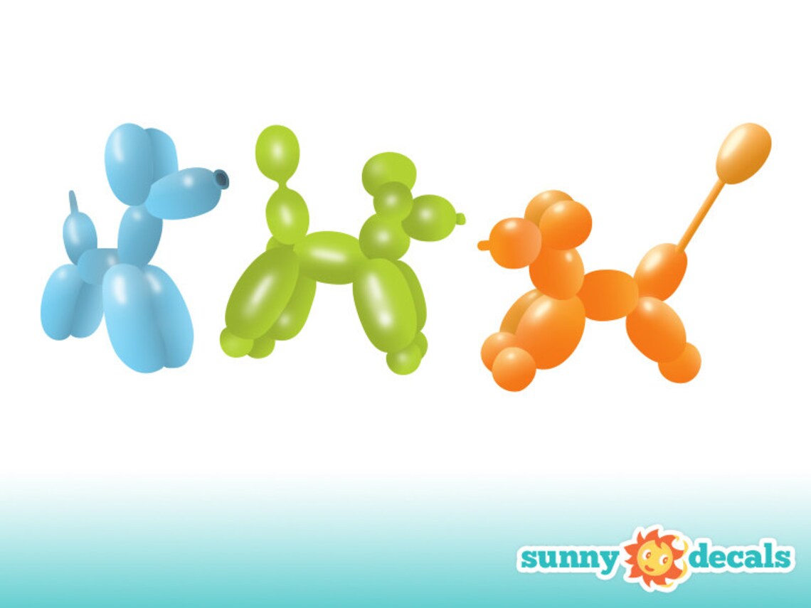 Jumbo Balloon Animals Wall Stickers & Wall Decals for Nursery | Etsy