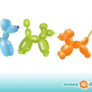 Jumbo Balloon Animals Wall Stickers & Wall Decals for Nursery and Kids ...