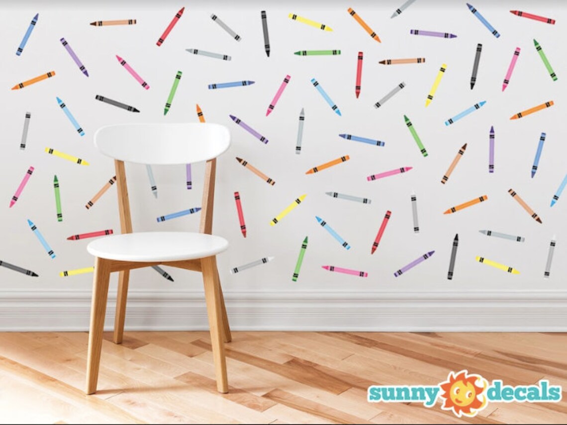 Mini Crayon Wall Decals - Etsy