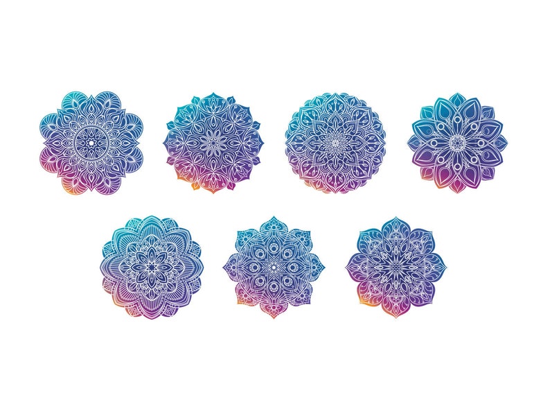 Mandala Set of 7 - Etsy