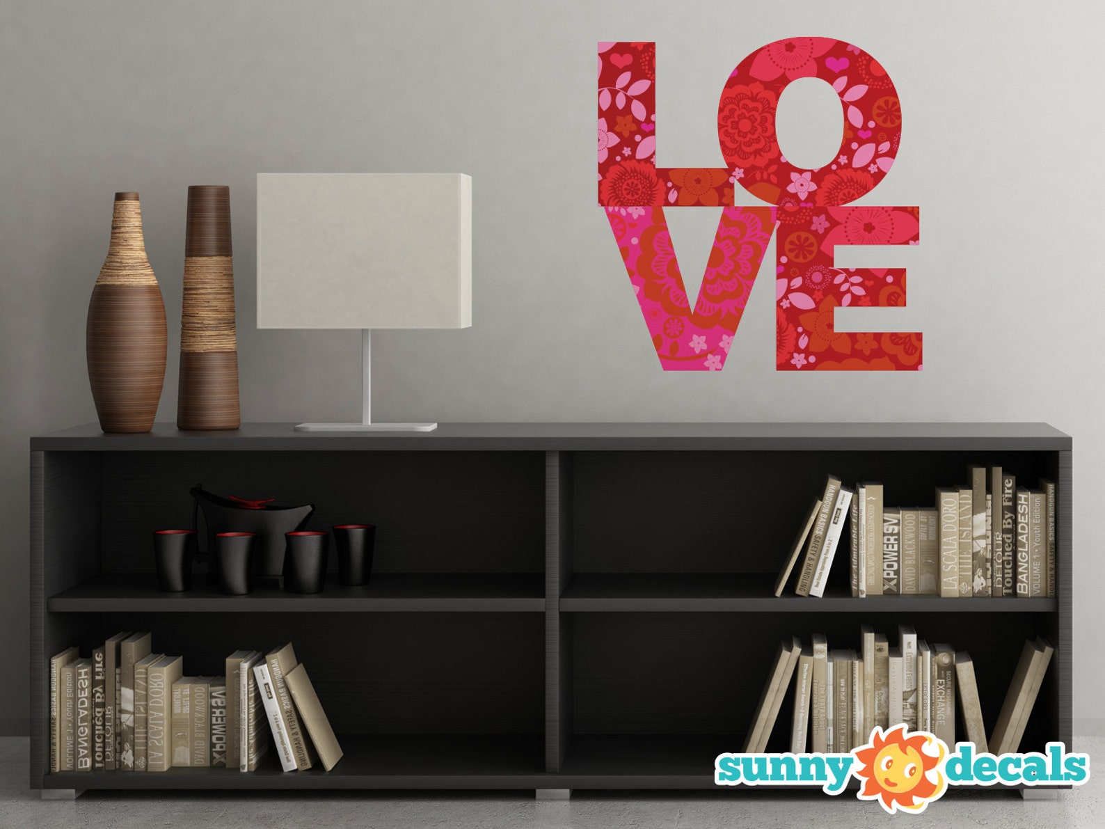 LOVE Fabric Wall Decals Wall Art Lettering Home Décor Wall - Etsy