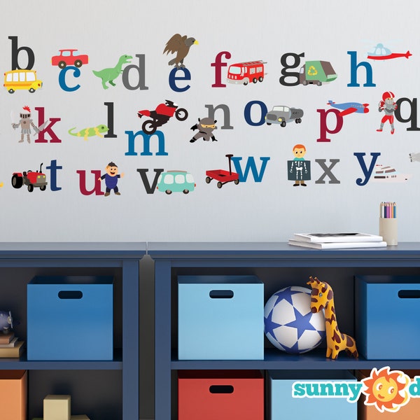 Alphabet Wall Decal - Etsy