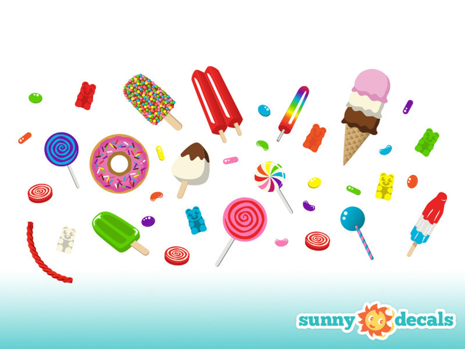 Jumbo Candy Fabric Wall Stickers & Wall Decals for Nursery and - Etsy