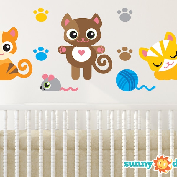 Cat Wall Decals - Etsy