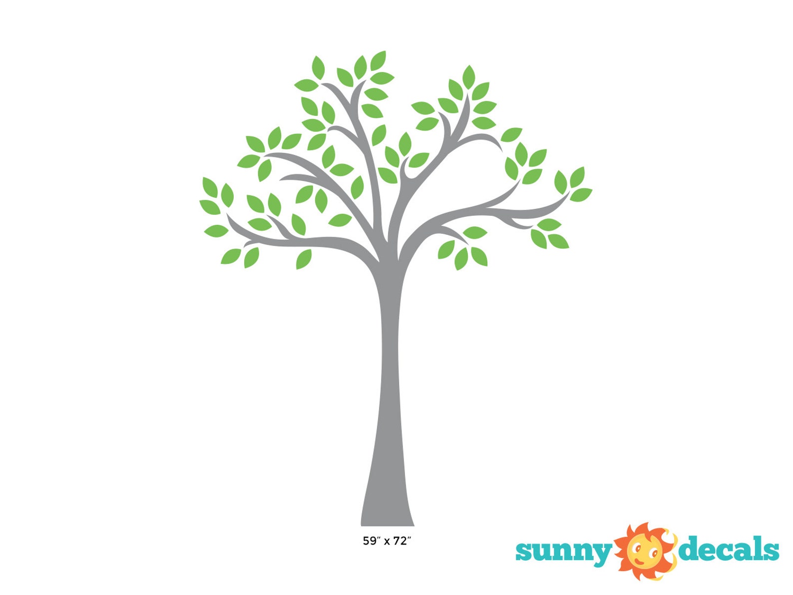 Beautiful Tree Fabric Wall Decal Tree Wall Décor With - Etsy