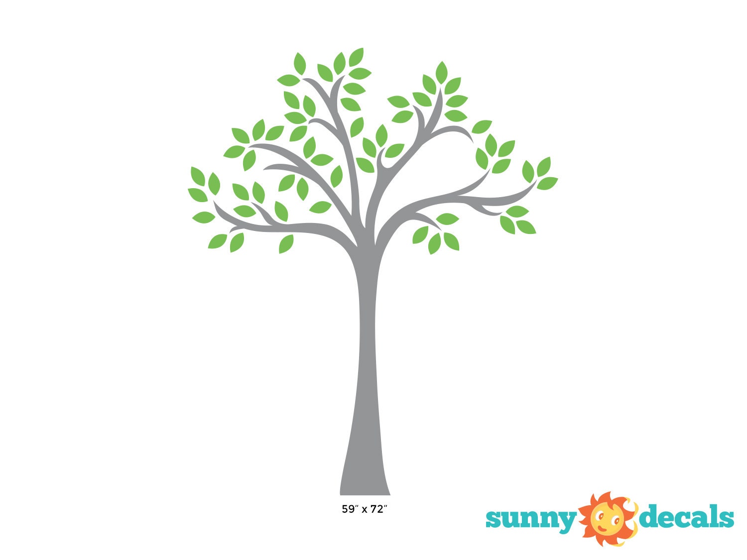 Beautiful Tree Fabric Wall Decal Tree Wall Décor With - Etsy