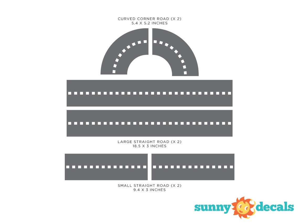 Race Car Tracks Fabric Wall Decal Customizable Roads Large | Etsy