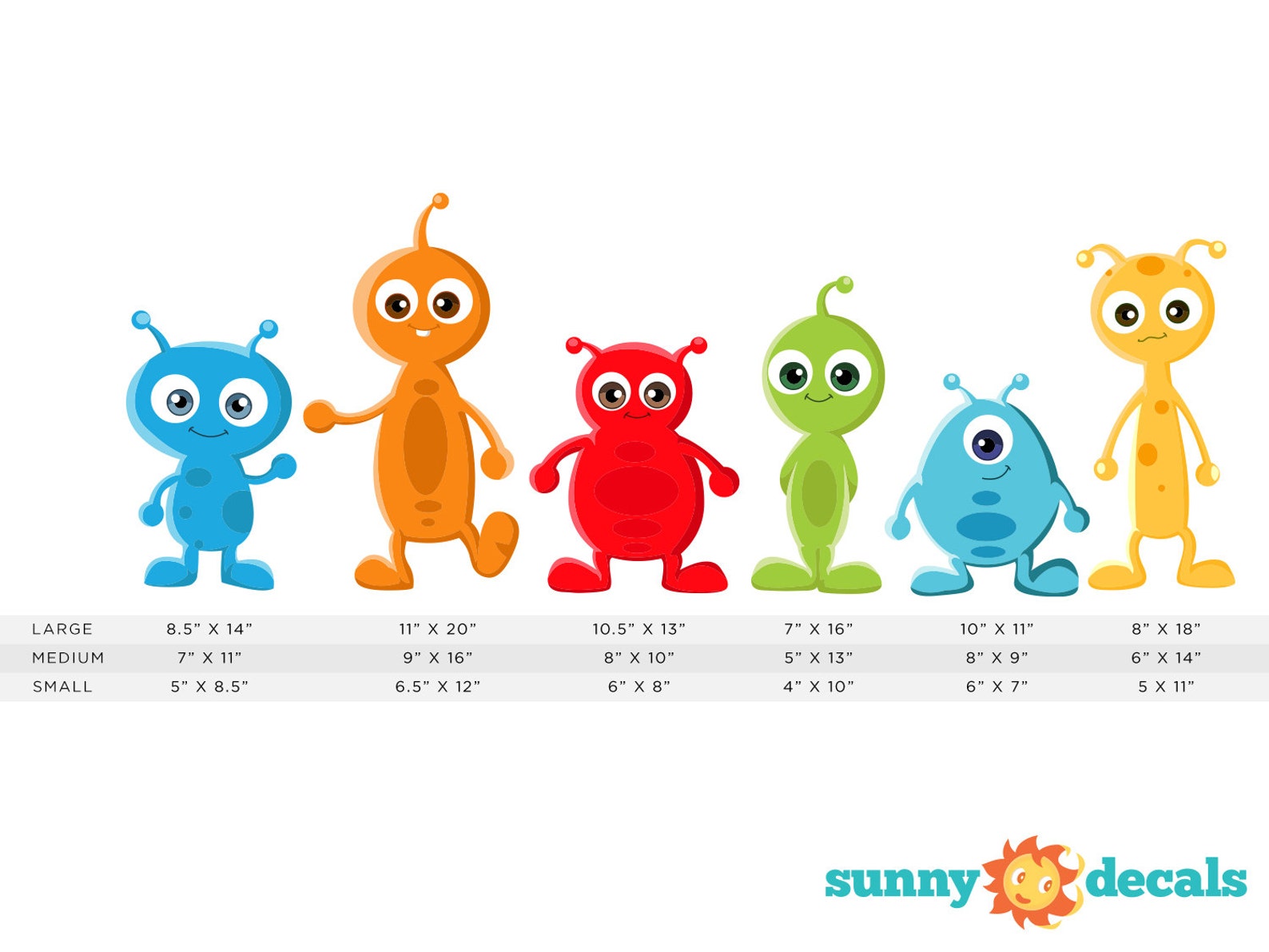 Alien Fabric Wall Decals Set of 6 Aliens Repositionable and - Etsy