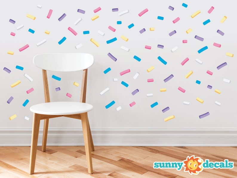 Sprinkles Fabric Wall Decals Mini Bar Stickers Confetti - Etsy