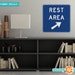 Rest Area Sign Fabric Wall Decal Traffic and Street Signs - Etsy