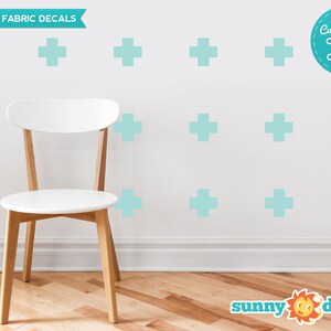 Plus Sign Fabric Wall Decals - Set of 18 Plus Sign Decals - Custom ...