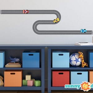 Race Car Tracks Fabric Wall Decal: Reusable Kids Room Decor - Etsy