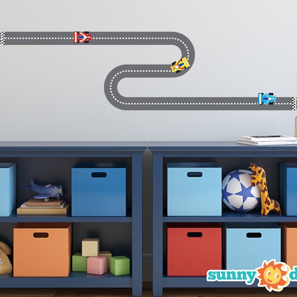 Race Car Wall Decals - Etsy