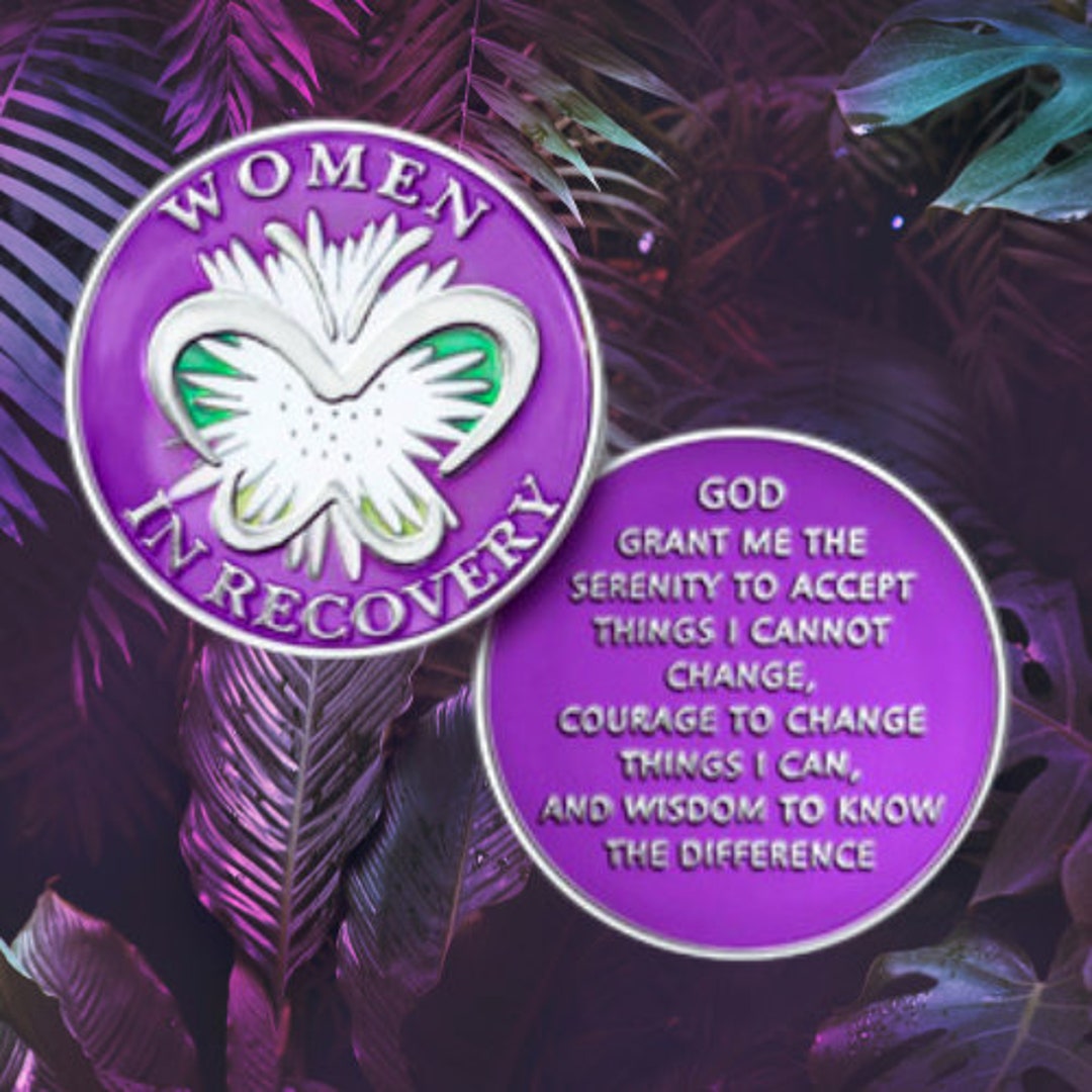 Premium Women in Recovery Coin - Purple Specialty Recovery Coin ...