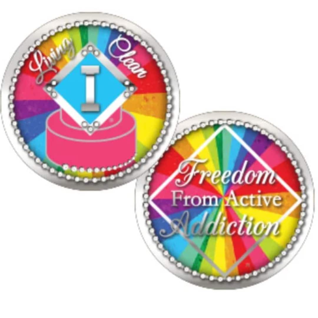 NA Cake Anniversary Living Clean - Freedom From Addiction (1-20 Years ...