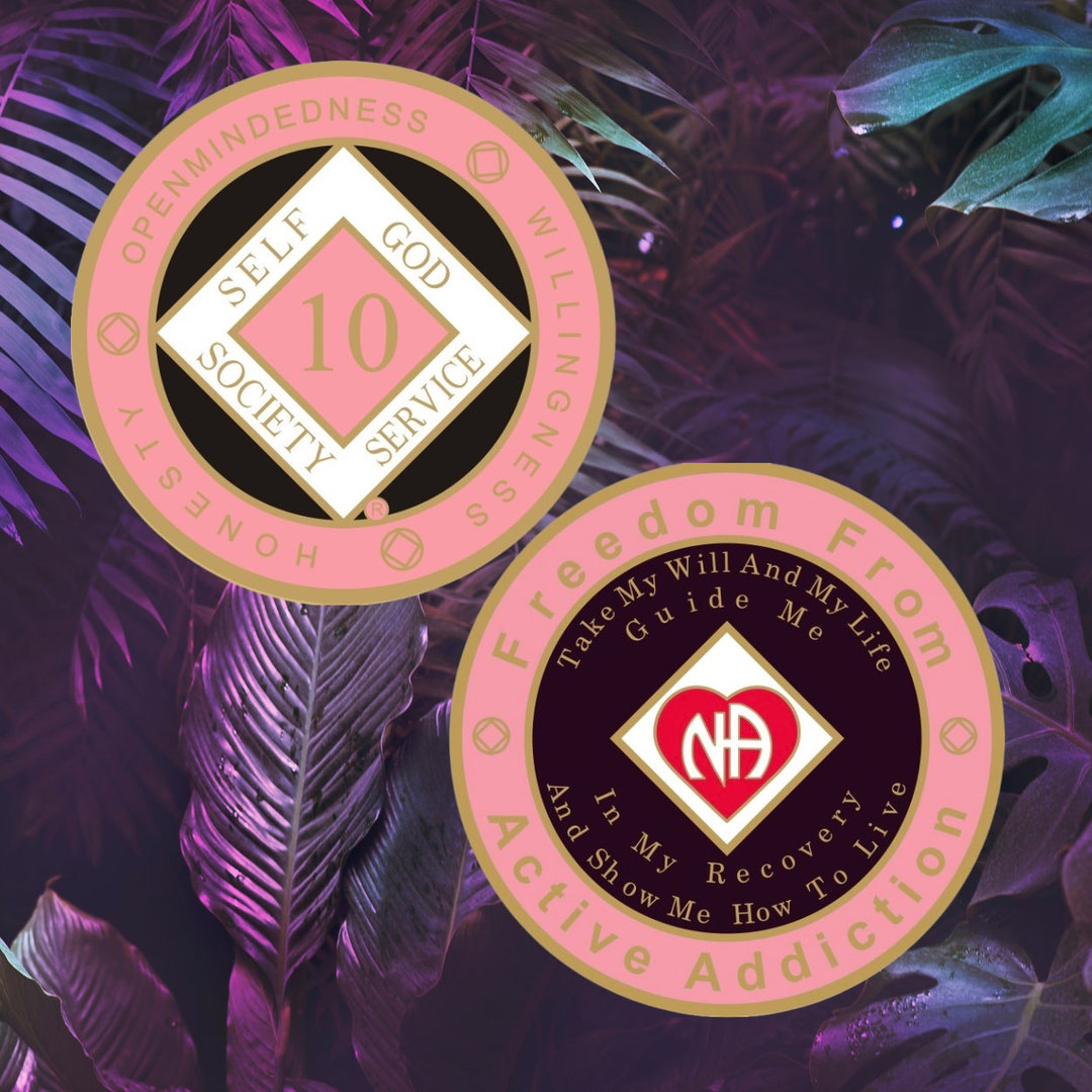 NA Pink Freedom From Active Addiction Yearly Medallion Yrs - Etsy