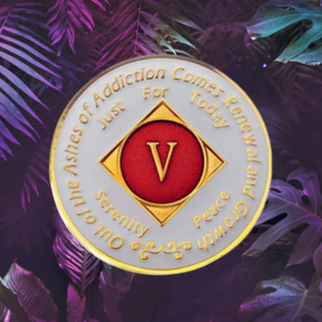 NA Red and White Medallion yrs 1-40 Recovery Narcotics Anonymous ...