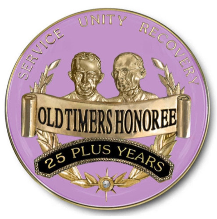 25 Plus Years AA Medallion – 'old Timers' Honoree Recovery Coin - Etsy